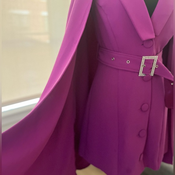 Dresses | Purpose Dress With Cape And Belt With Blung | Poshmark